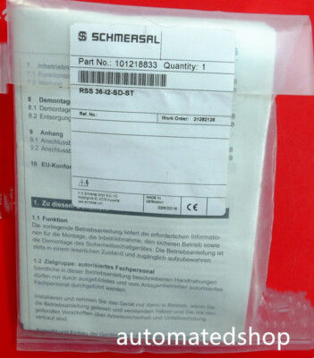 RSS 36-I2-SD-ST 101218833 Schmeral safety switch brand new | eBay