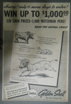 Shell Gas Ad: Jungle Jingle ! Fantasy Animal Hybrids! 1930s Size: 12 x ...