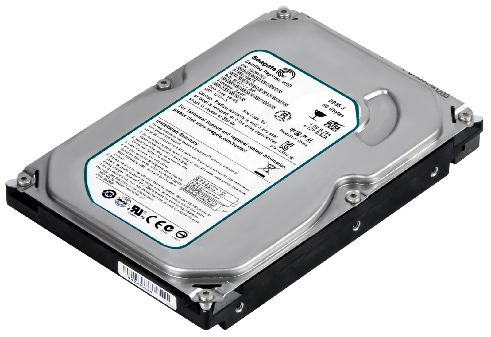 Seagate DB35.3 80GB Internal 7200RPM 3.5" (ST380215ACE) HDD for sale ...