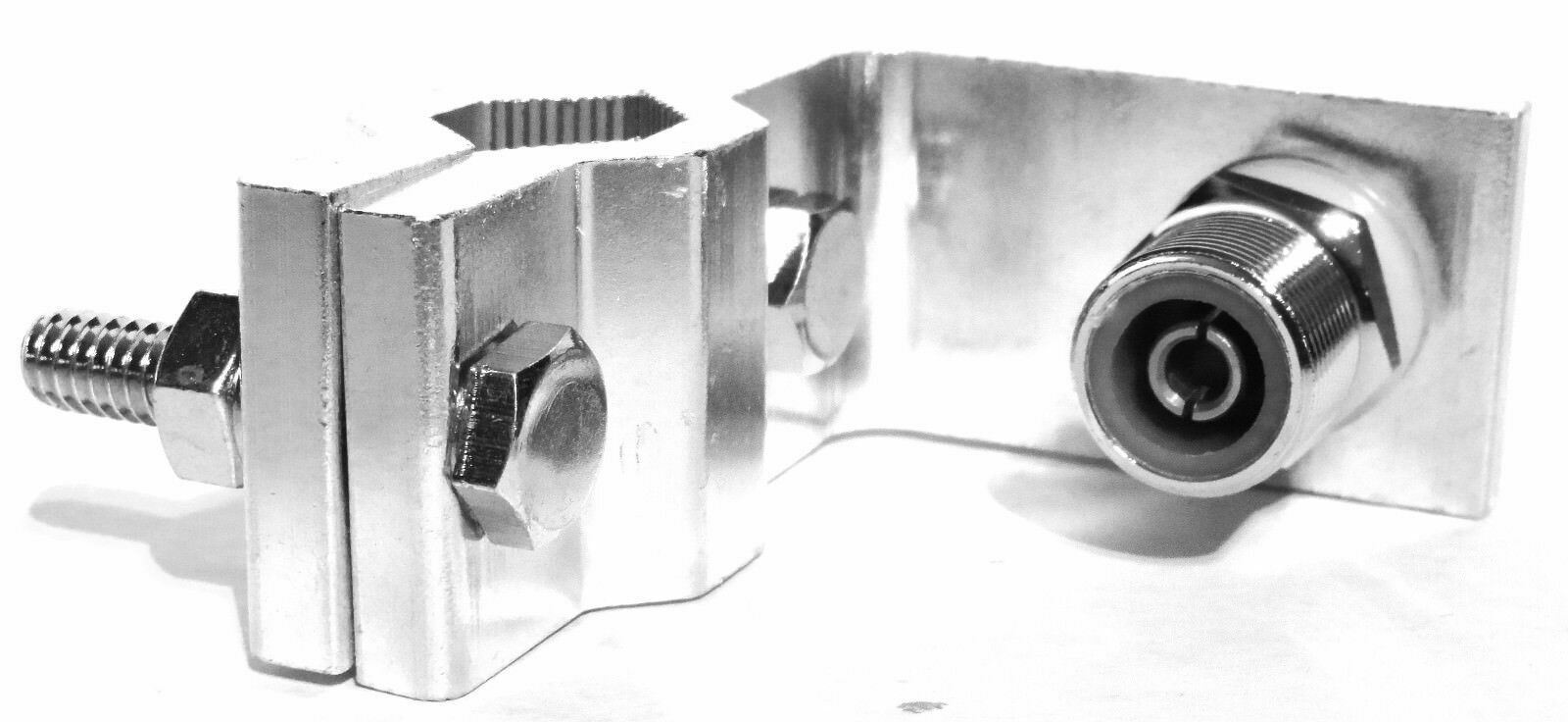 CB Antenna Mirror Mounting Bracket "L" Type Aluminum 3/8" SO-239 GG ...