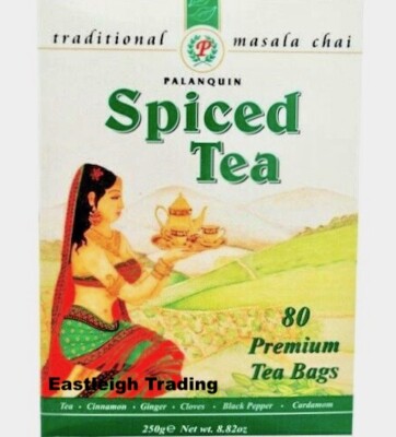 PALANQUIN Indian Masala Chai Spiced Tea Bags 80's £10.99 / 2x80 £18.99 ...