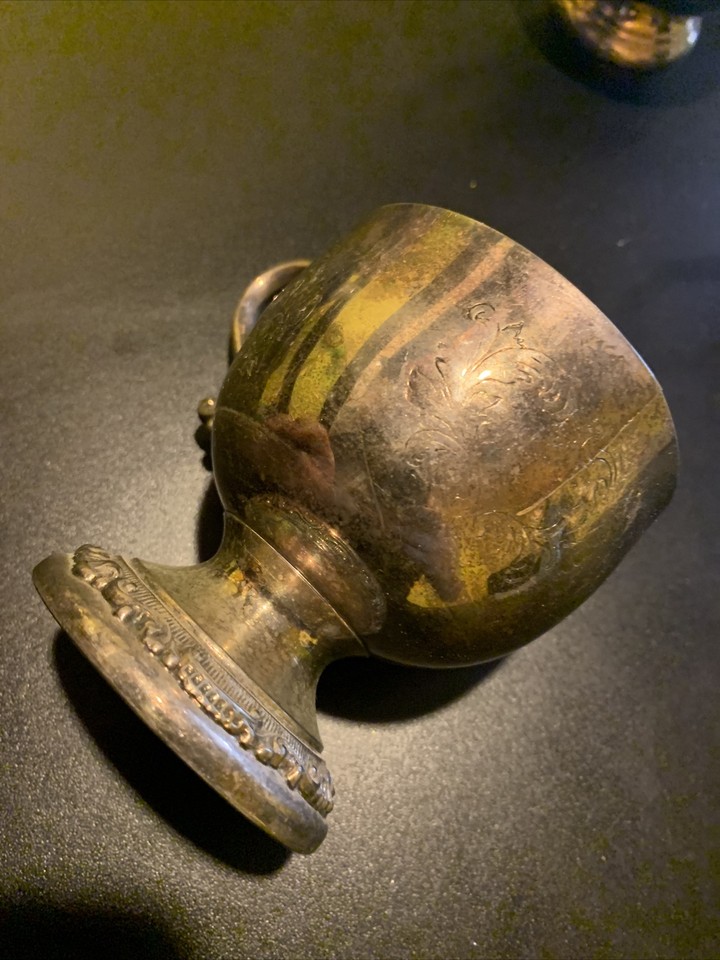 1847 Rogers Bros E P Copper Wmmts 8/151 Sugar and creamer Odds Look ...