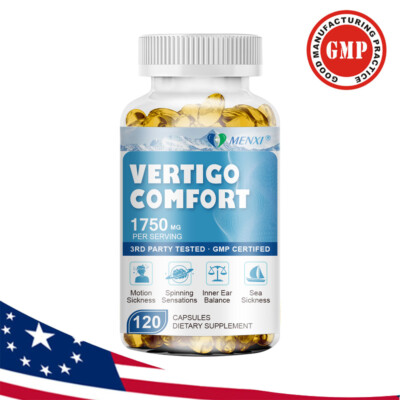 Vertigo Comfort 120 Capsules 1750mg - Dizziness Relief Supplements ...
