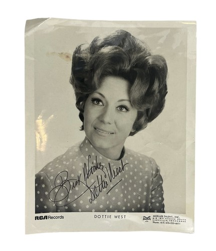 Dottie West Signed Autograph 8x10 Photo RCA Records Moeller Talent | eBay