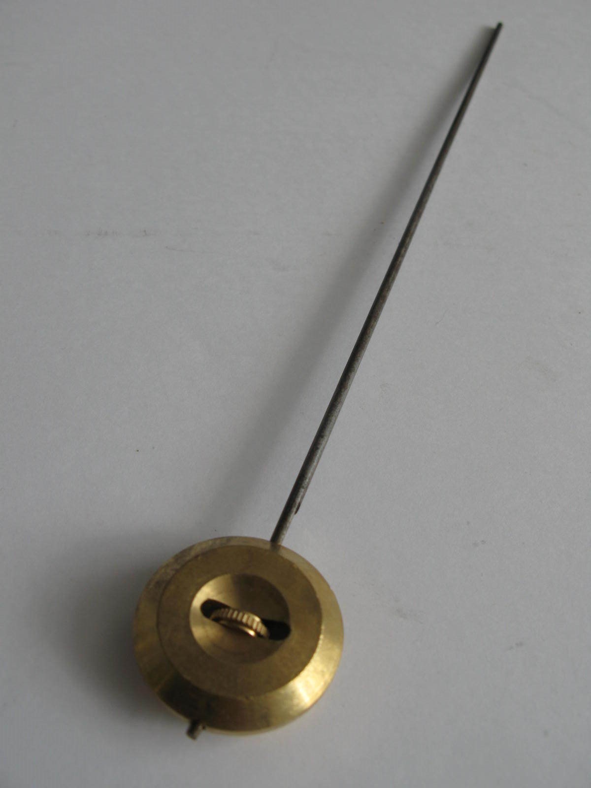 French Clock Pendulum KIT no. 2 (80g) Brass Bob & Hook, 260mm Steel Rod ...