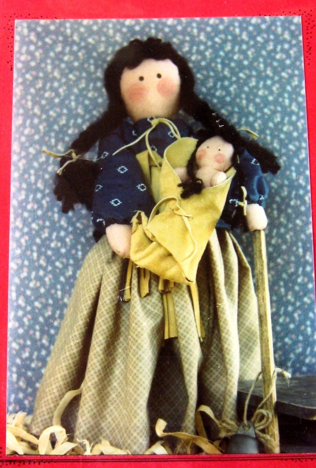 Finders keepers Vtg 80s Primitive Prairie doll papoose baby cloth rag ...