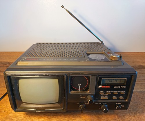 Vintage Bush BN6520A Portable UHF TV FM-AM Radio Working Retro Gaming ...