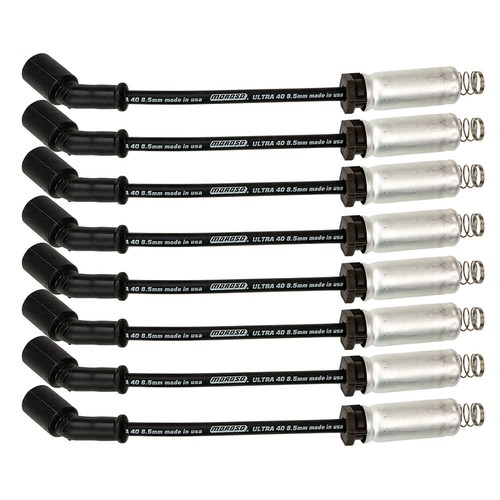 Moroso Plug Wire Set 73744; Ultra 40 8.5mm Black w/Shields, 9.75 in ...