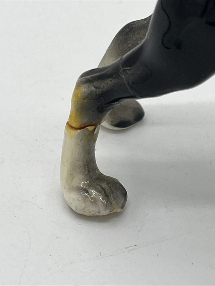 Rare Vtg Porcelain Boston Terrier Dog Figurine Collectible M1758 Tongue ...