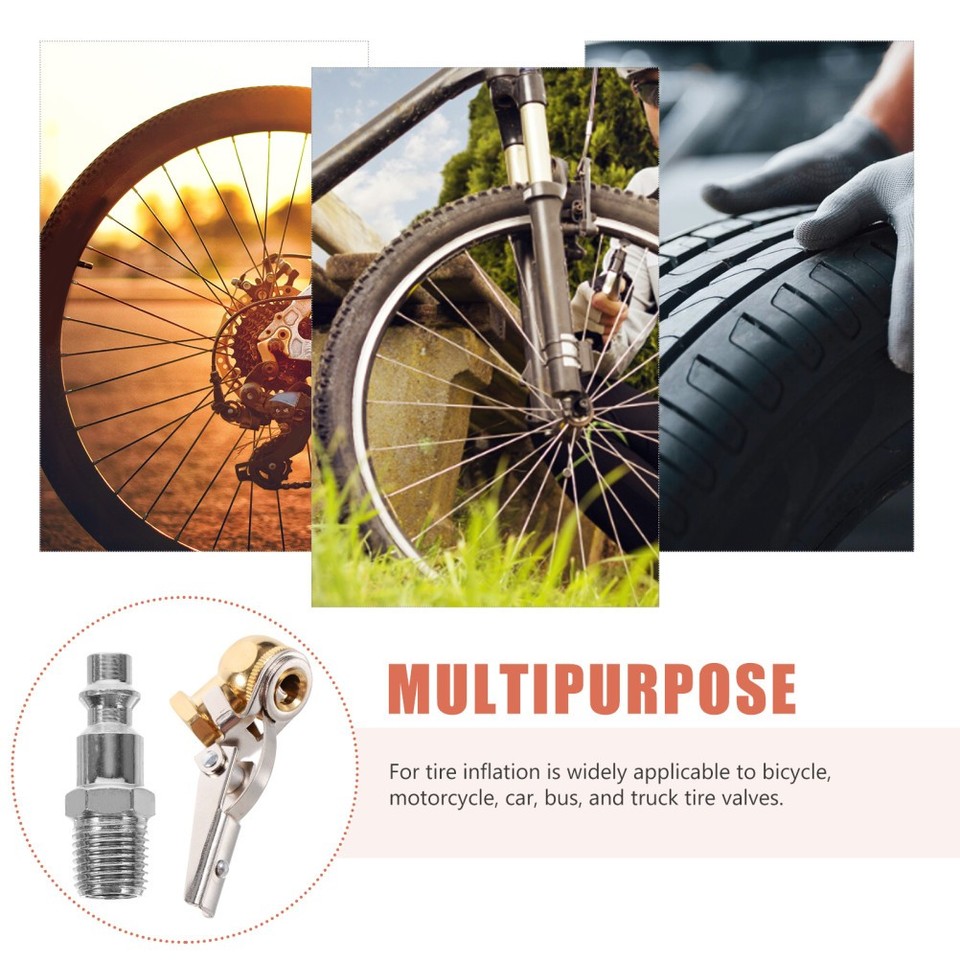 2 Sets Tire Inflator Lock Air Chuck 1/4 Internal Thread Chuck Inflator ...