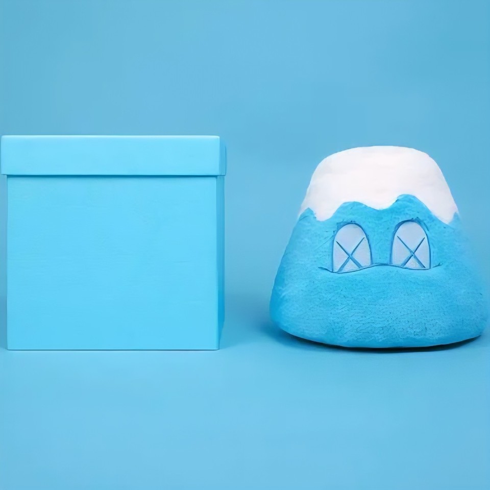 NIB KAWS Holiday Japan Mount Fuji Plush Toy Blue Limited 8" | eBay