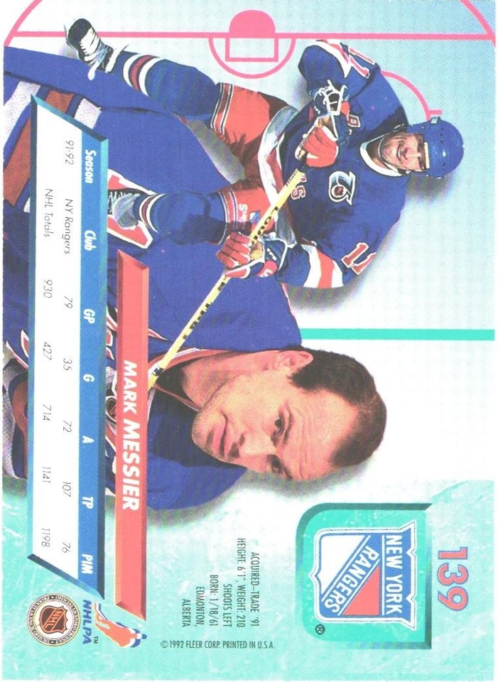 1992-93 Ultra #139 Mark Messier | eBay