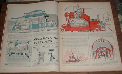 1947 MAGAZINE ARTICLE ~ ARTISTS DREAM CARS JANE EAKIN & ROBERT OSBORN ...