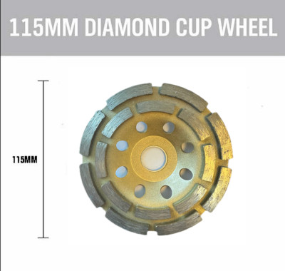 4.5" Diamond Grinding Cup Wheel Double Row Concrete Grinding Wheel 16 ...