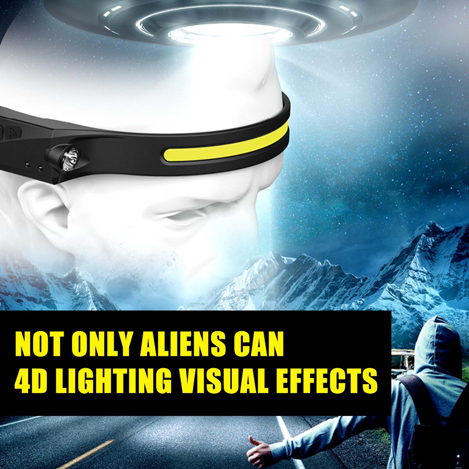 Head Led Light Sensor HeadLight USB Rechargeable Head Torch Light ...