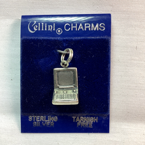 NEW Vintage Sterling Silver Cellini Retro Personal Computer Charm ...