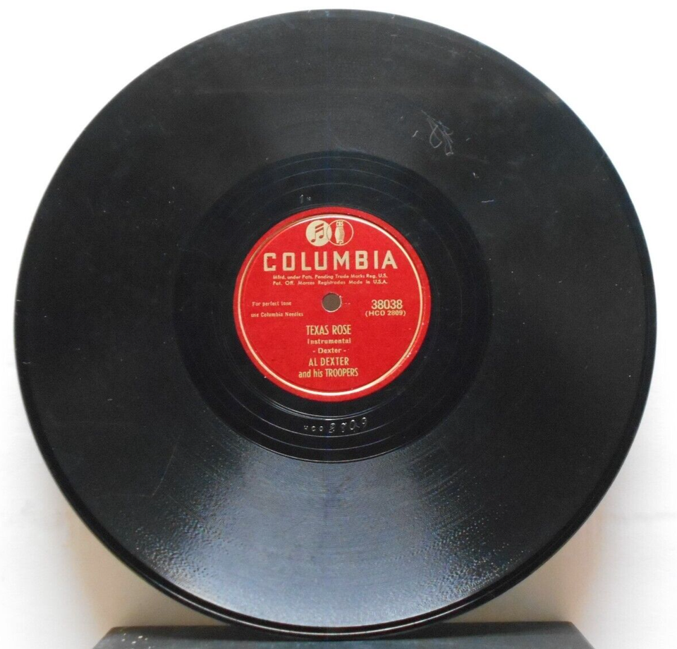 Barrel House Boogie/Texas Rose/Al Dexter (10", 78rpm, Columbia, 39038 ...