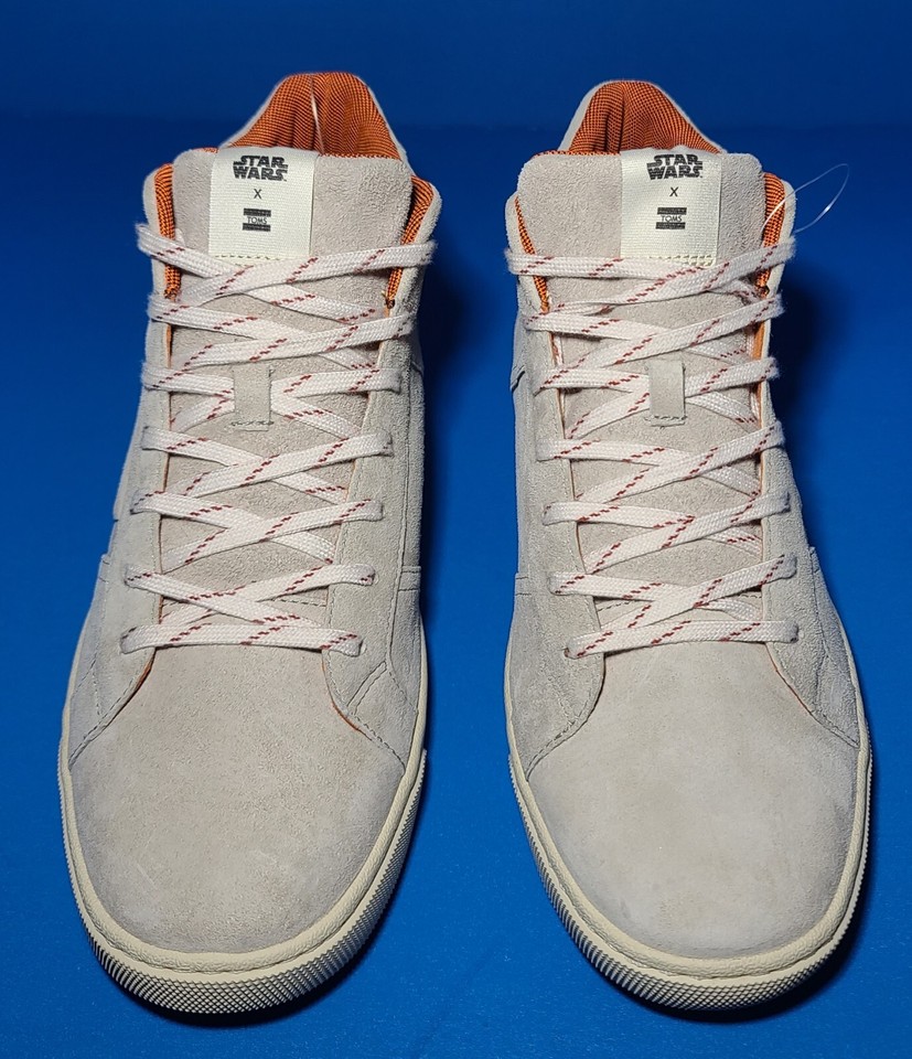Toms x Star Wars Men's Leandro High Skywalker Suede Light Gray Shoes ...