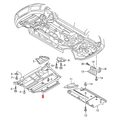 Genuine AUDI A3 Cabriolet 8P7 Guard Plate 8P7825237B | eBay