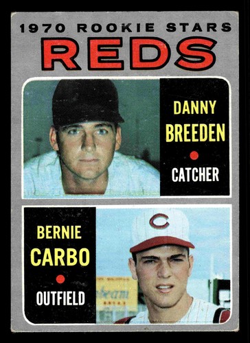 1970 Topps Cincinnati Reds Rookie Stars (Danny Breeden / Bernie Carbo ...