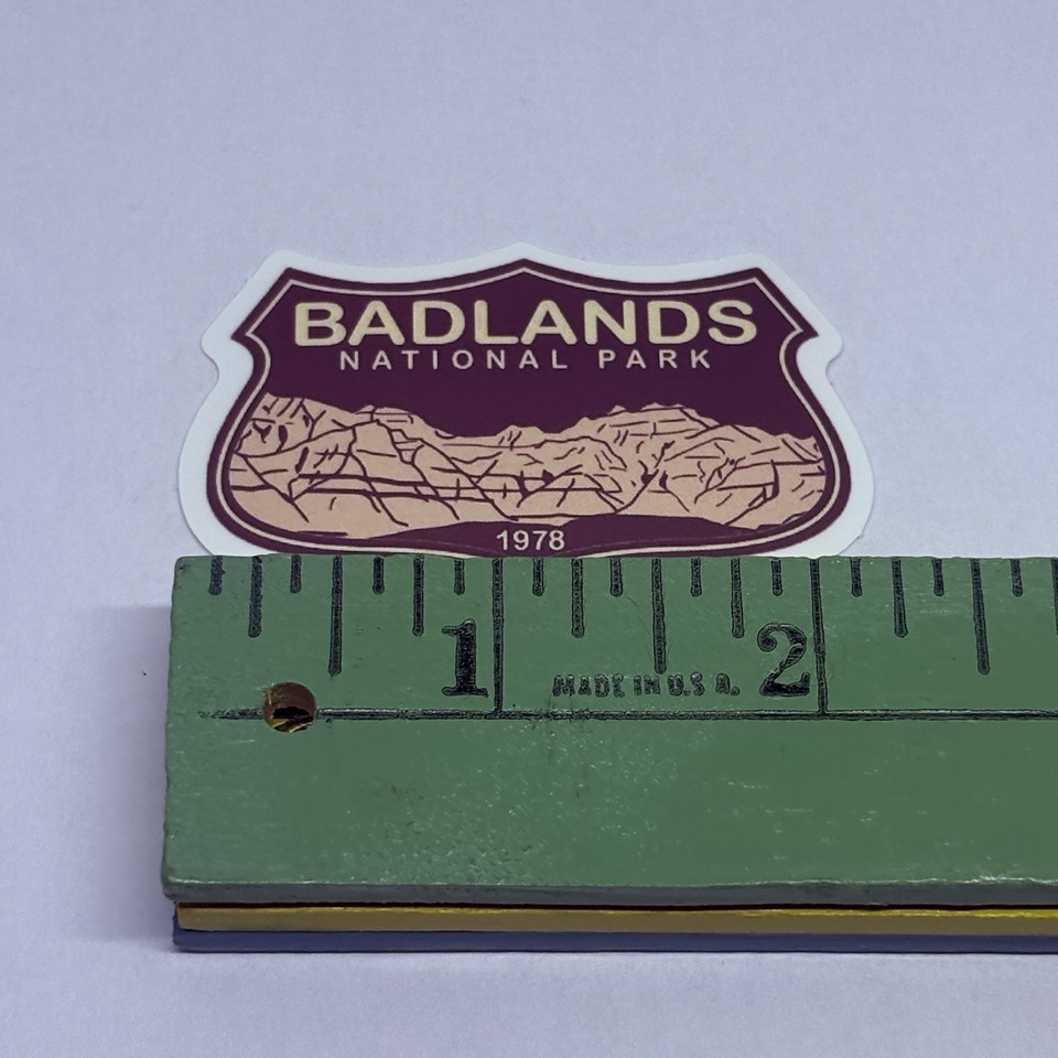 Badlands National Park Sticker Travel South Dakota 1978 Decal Vinyl ...