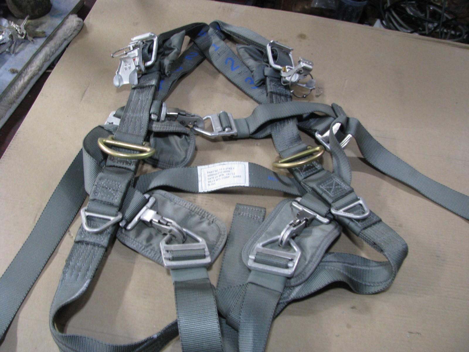 NEW MILITARY PARACHUTE PART NO 11-1-2143-1 HARNESS COLOR SAGE GREEN | eBay