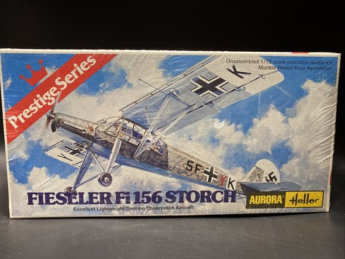 1977 HELLER AURORA 1:72 SCALE FIESELER "Fi 156 STORCH" MODEL KIT #6611 ...