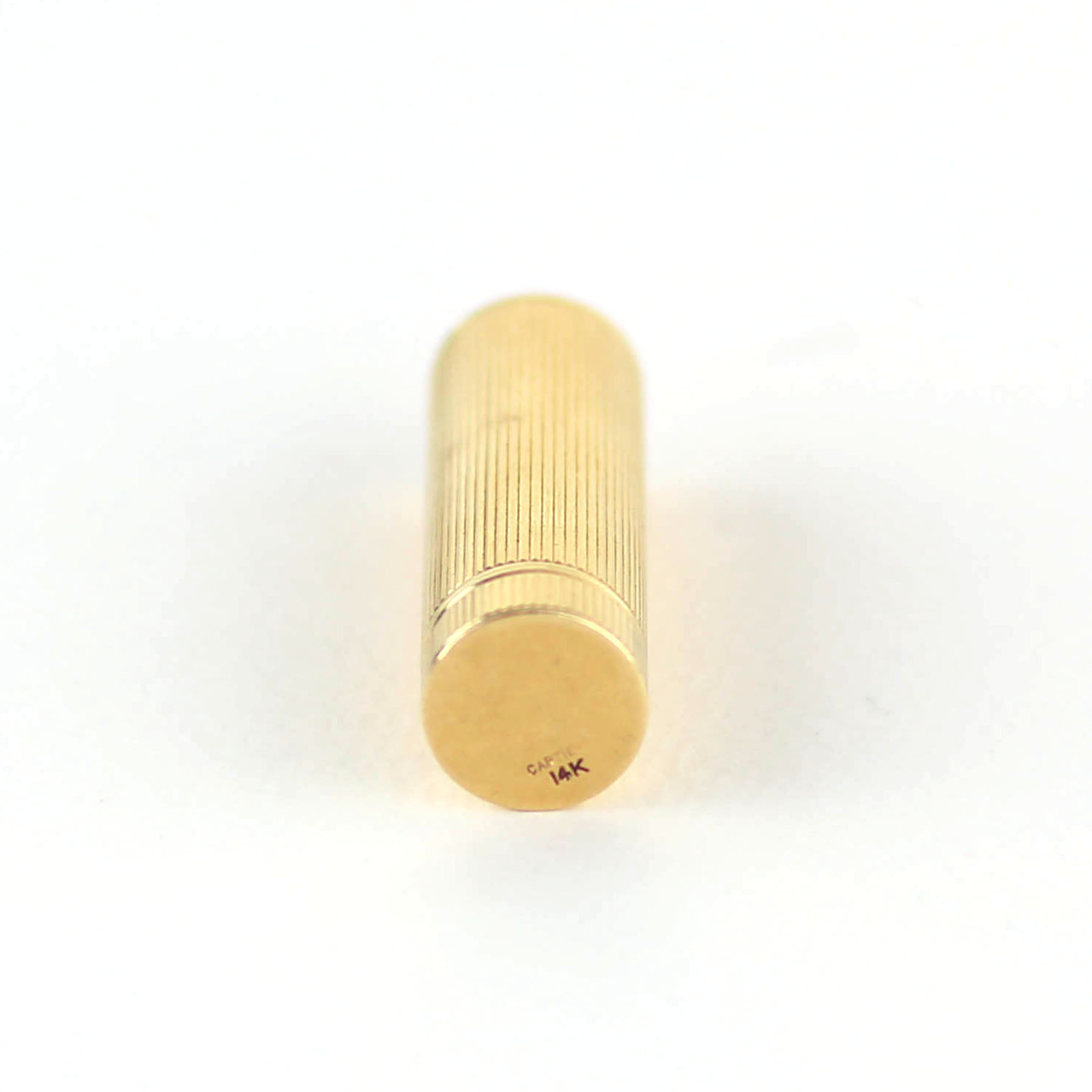 Vintage CARTIER 14K Yellow Gold mini Lipstick Compact Case, holder ...
