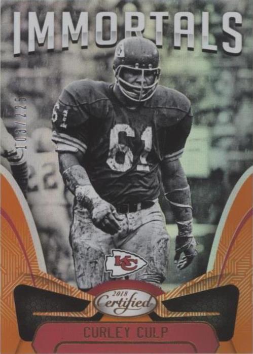 2018 Panini Certified - Immortals Curley Culp #112 Mirror Orange /225 ...
