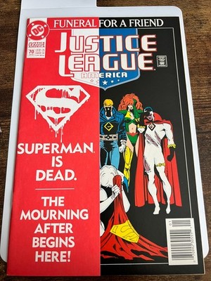 Justice League America #70 Funeral For A Friend Superman is Dead ...