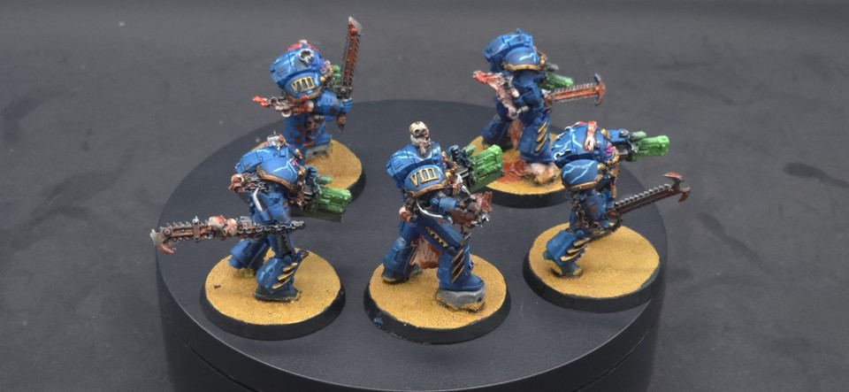 Warhammer 30k Night Lords Legion Contekar Terminator Squad Painted | eBay
