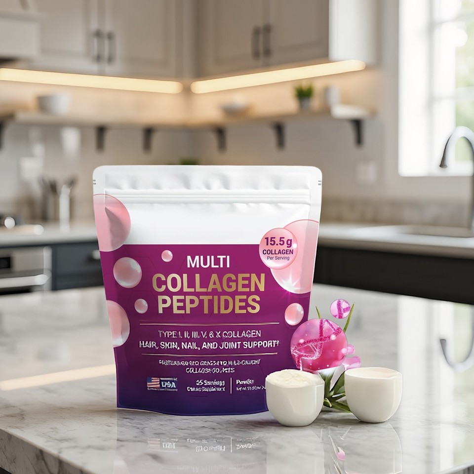 Dr. Berg Multi Collagen Peptides Powder Types I II III V X - Unflavored ...