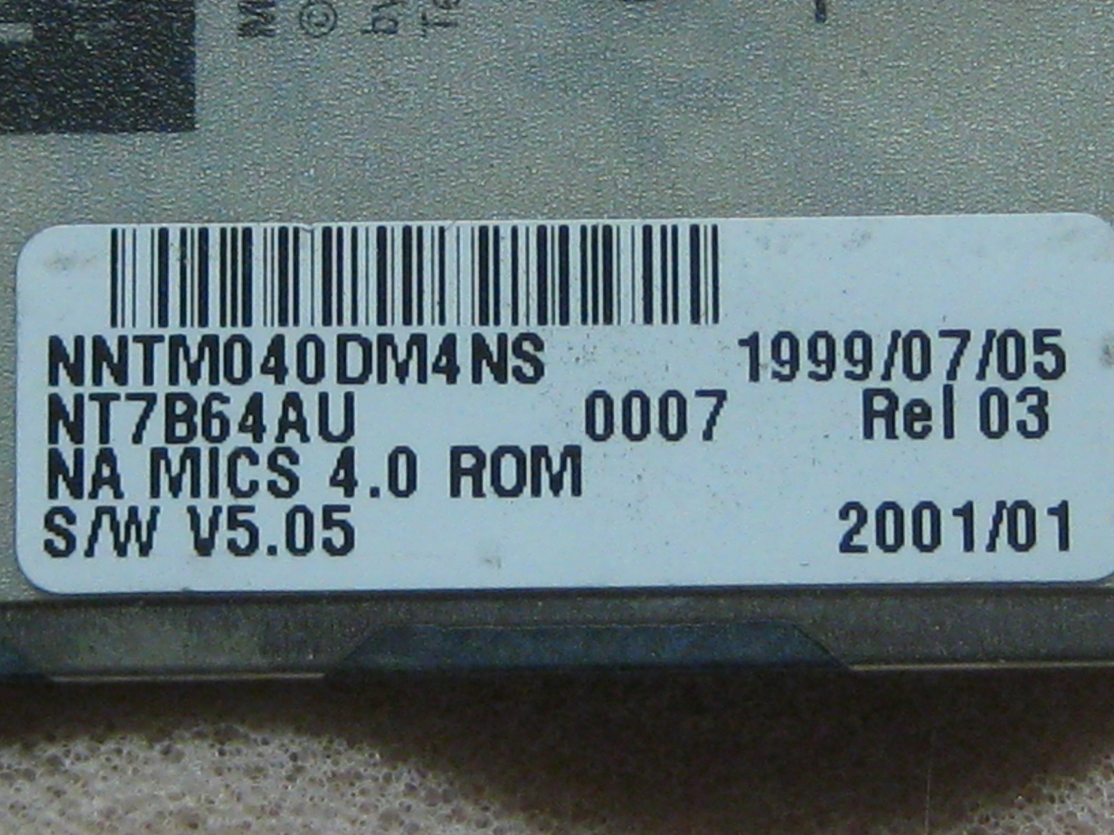 NORTEL NORSTAR MICS MODULAR ICS ROM SOFTWARE 4.0 NT7B64AU 4.0 V5.05 REL ...
