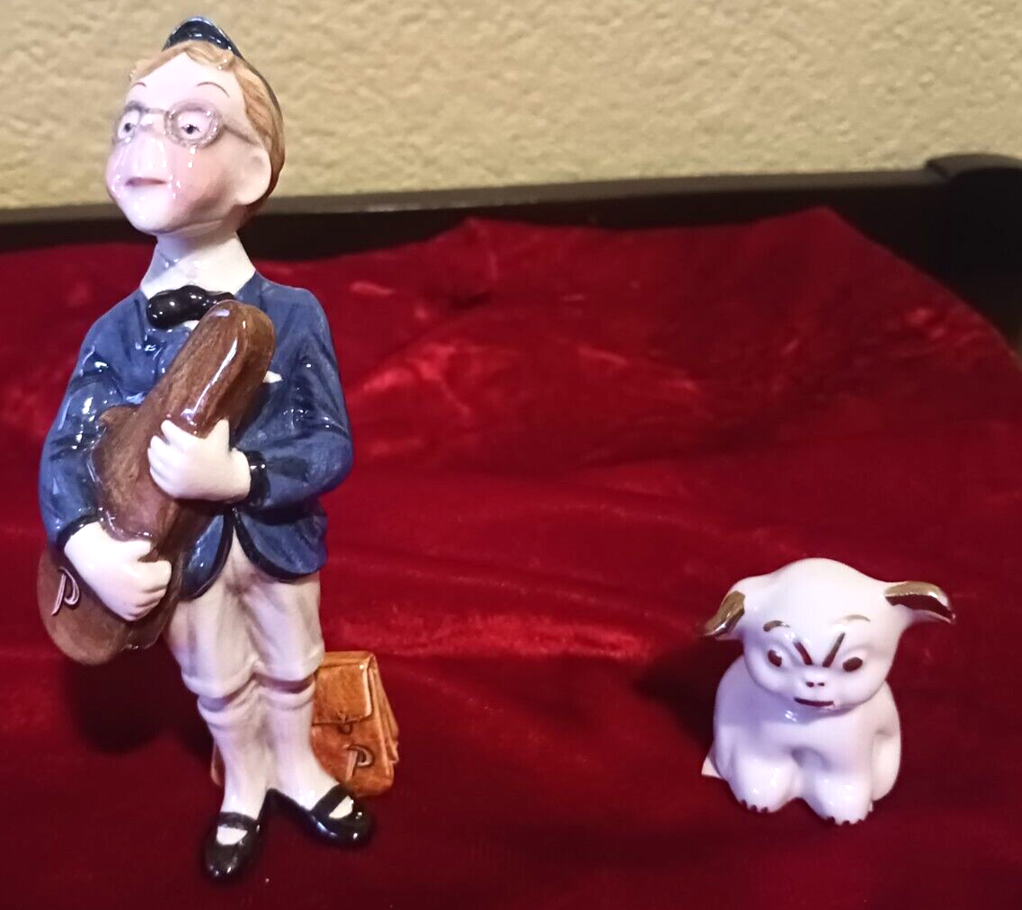 5" TALL CUTE ! GORT BONE CHINA COMPANY "PERCY" BOY W/VIOLIN FIGURINE ...