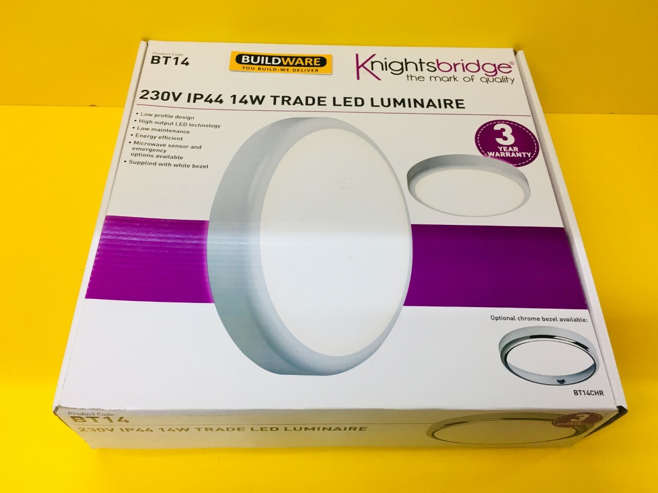 Knightsbridge BT14 Slimline Bulkhead LED 4000k 14 Watts White for sale ...