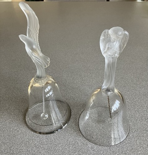 1984 Lenox Crystal Bell Frosted Dove / Bird in Flight And Angel Bell | eBay