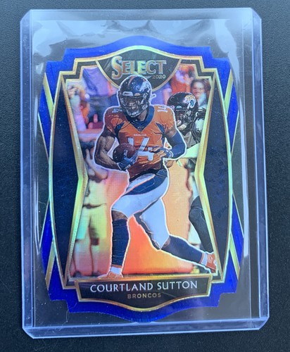 2020 Panini Select COURTLAND SUTTON #139 "Premier Level Blue Die-Cut ...