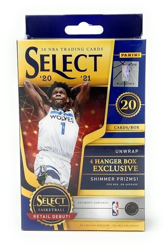 Panini Select 2020 NBA Trading Card Hanger Box (20 Cards, Shimmer ...