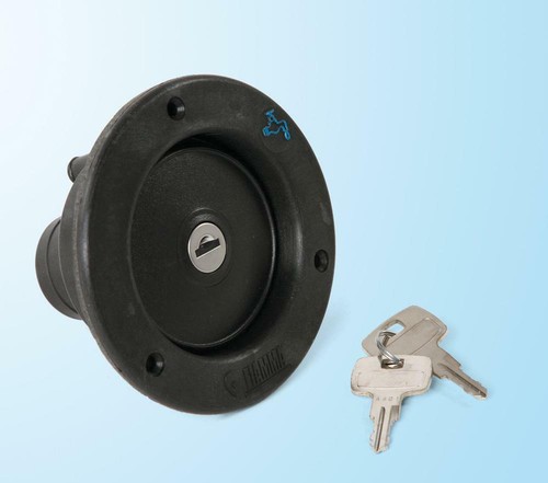 FIAMMA LOCKABLE WATER FILLER CAP BLACK MOTORHOME CAMPERVAN HORSEBOX ...