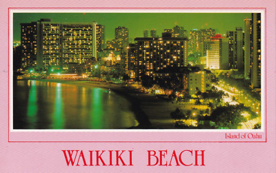 Vintage Postcard Waikiki Beach Hawaii Skyline Unposted | eBay