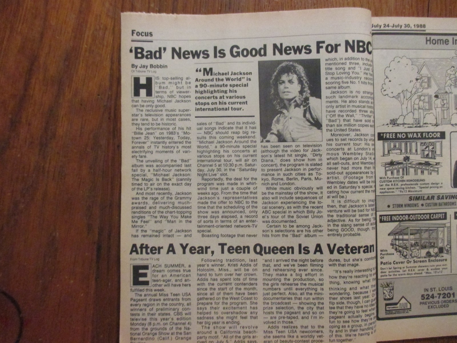 July 24-1988 St. Louis TV Mag(MARK HARMON/TED BUNDY/MICHAEL JACKSON ...