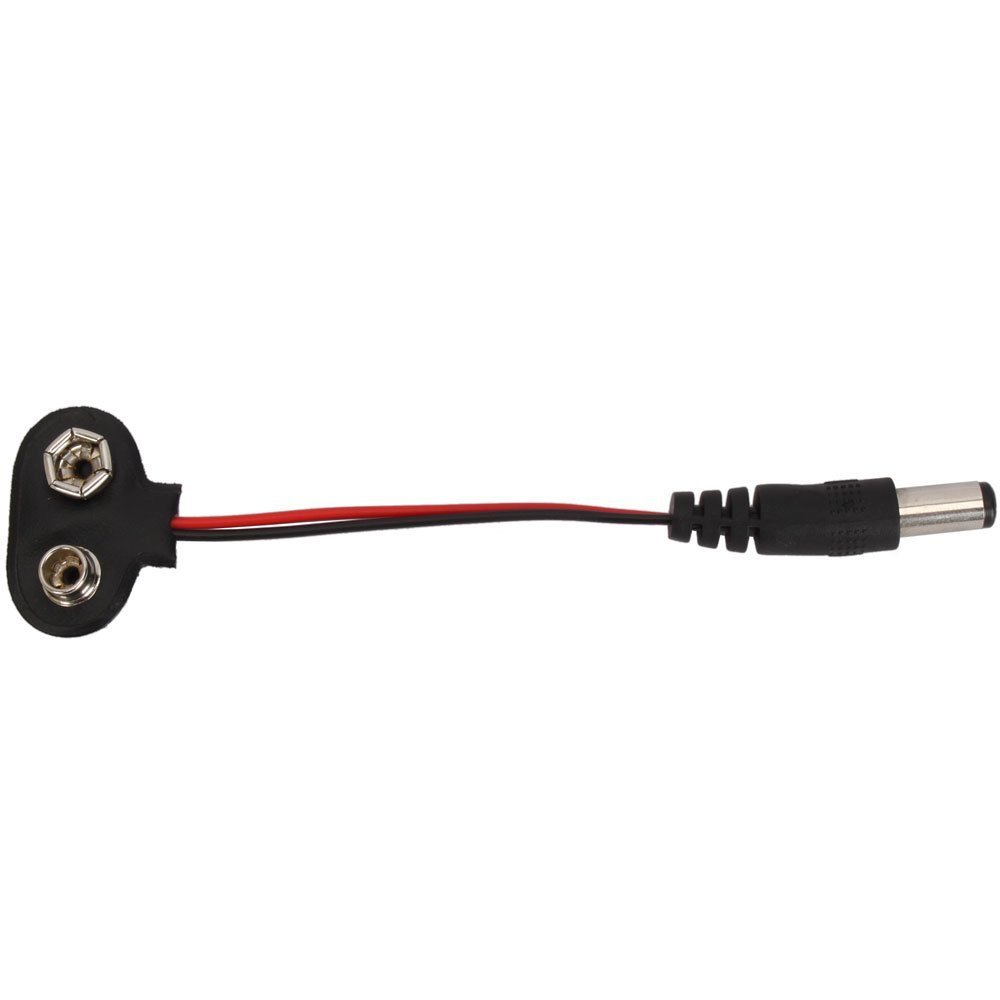 10pcs DC 2.1MM power plug 9V battery snap T-type line Arduino Snaps | eBay