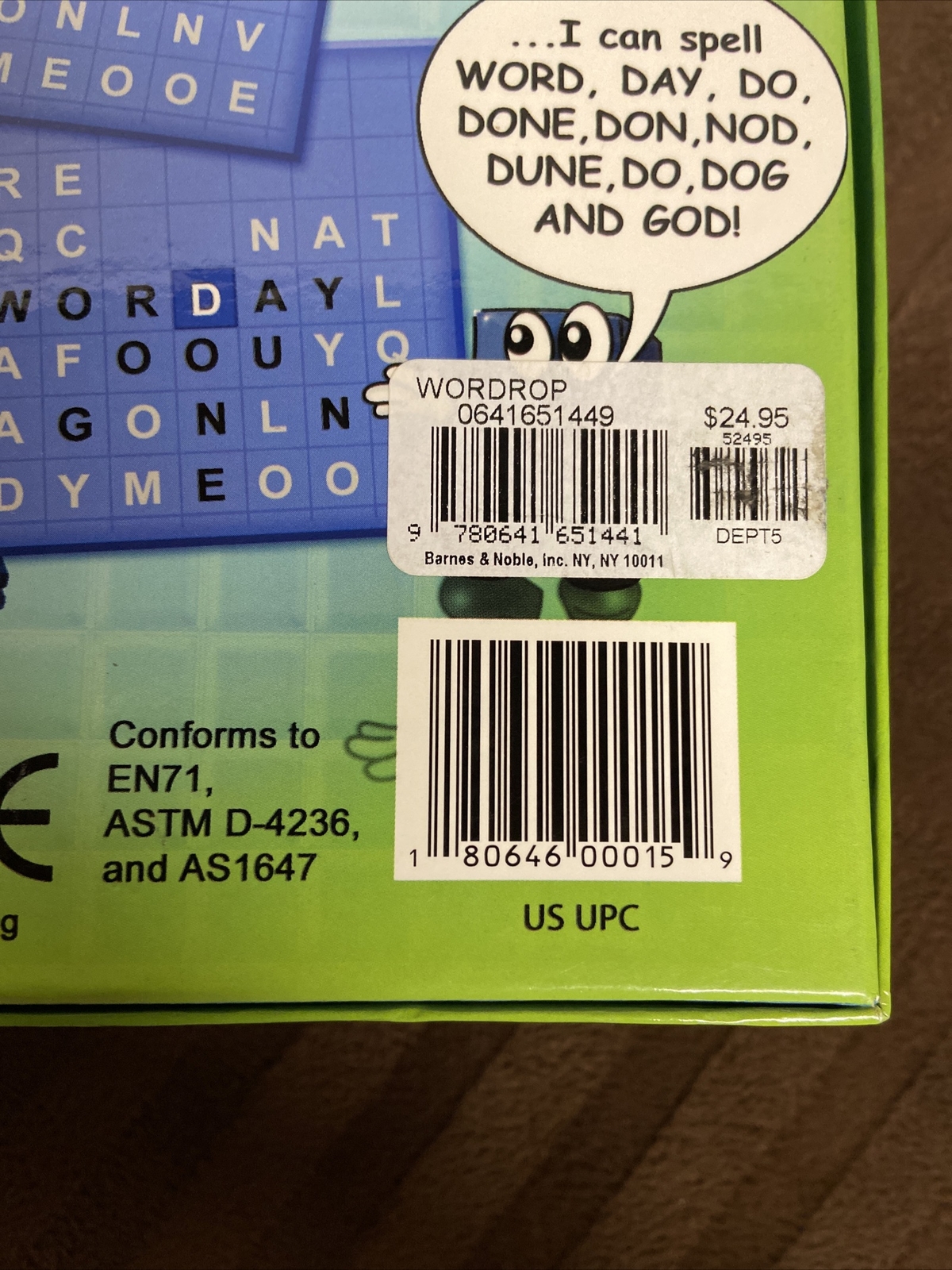 Wordrop The Two Word Game Ages 8 - Adult 2 or 4 Players Drop in and Win ...