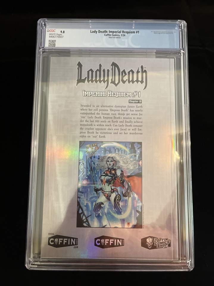 Lady Death Imperial Requiem #1 DeBalfo Holo Foil Edition Coffin Comics ...