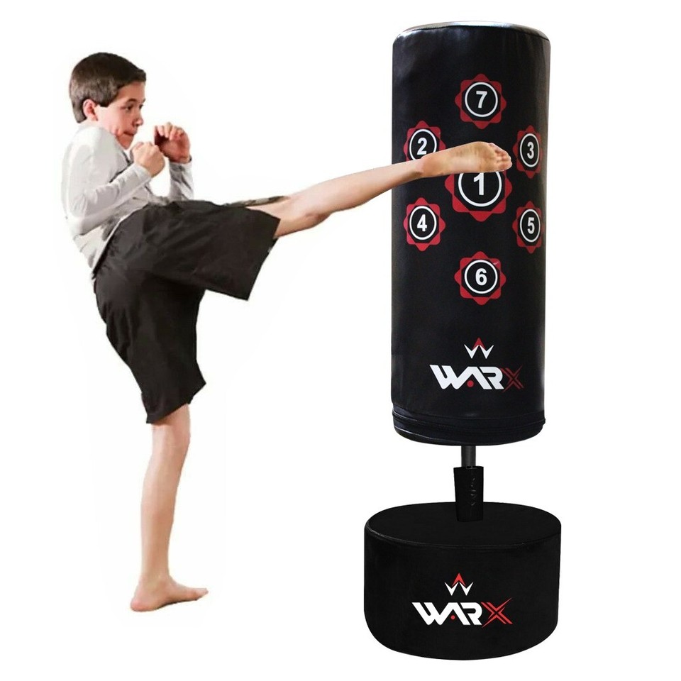 WARX Kids/Junior Boxing FREE STANDING Punch bag Set Junior Punchbag Kit ...