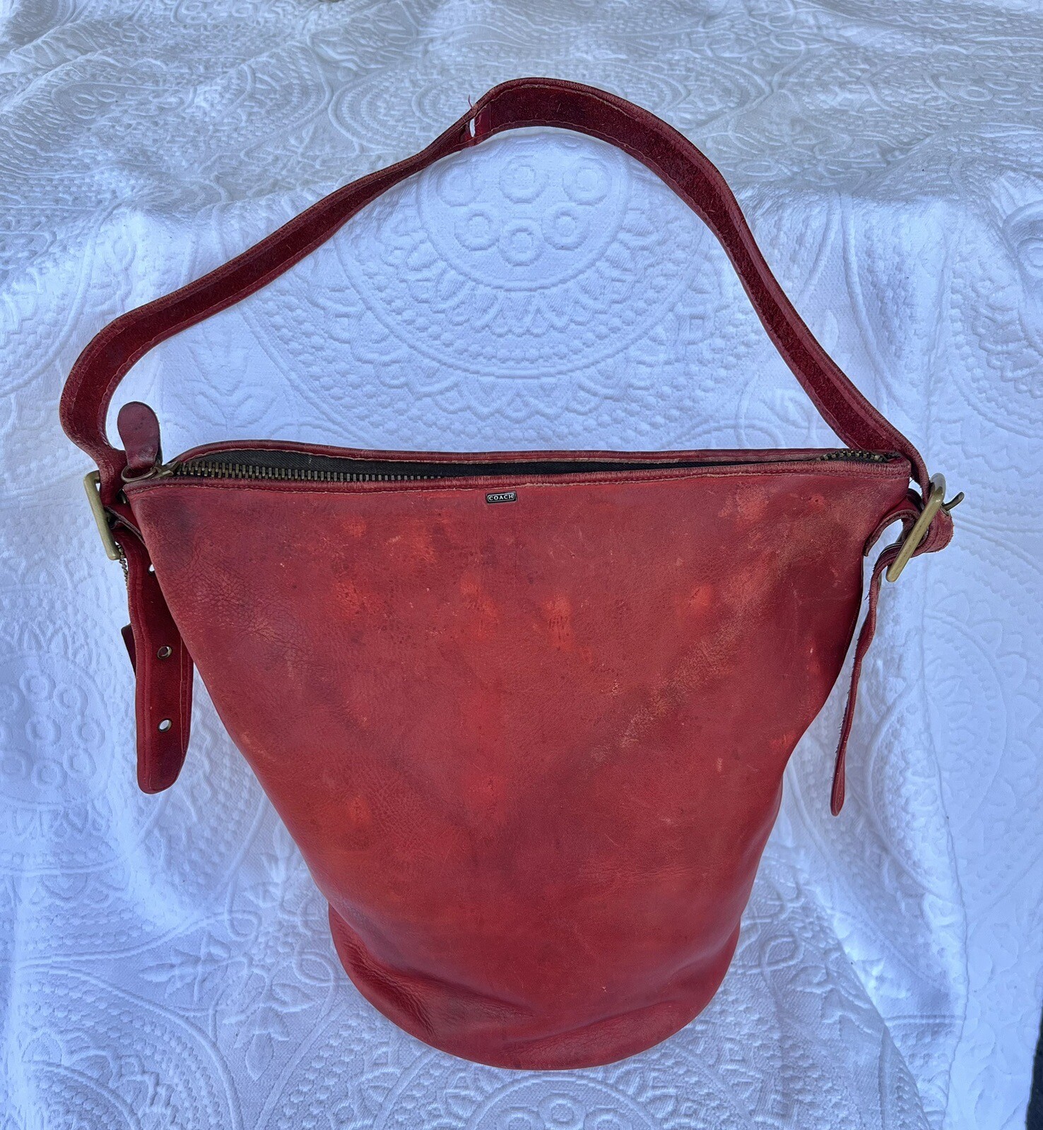 Vintage Coach Duffle Sac Red Bonnie Cashin 70s - Gem