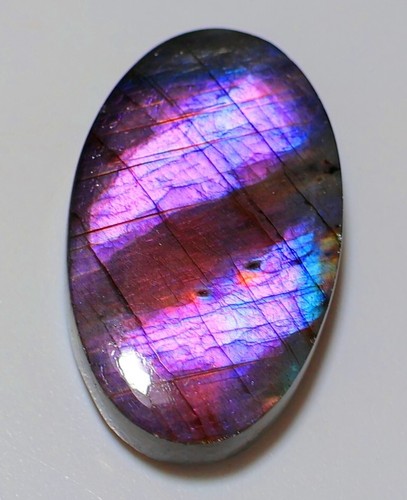 40 Ct 7X18X31 mm Natural Purple Spectrolite Labradorite Oval Cabochon ...
