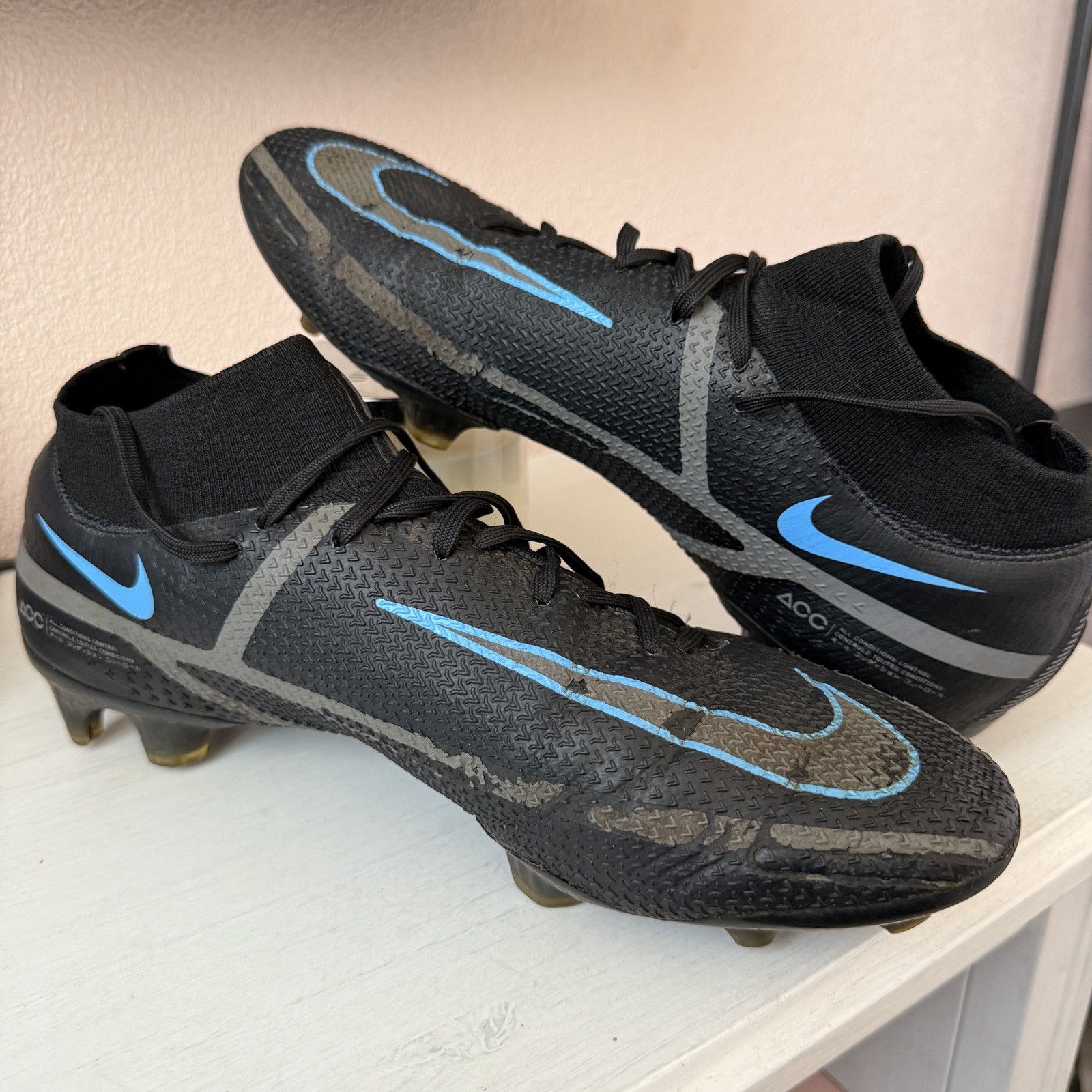 Nike Phantom GT2 Elite DF FG Black / Iron Grey Soccer… - Gem