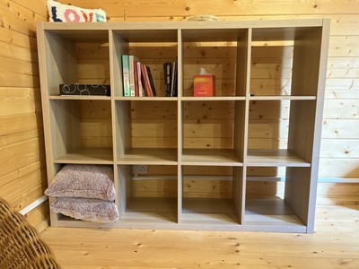 IKEA Kallax 4x3 Shelving System 12 Cube, 112X147X39CM White Stained Oak ...