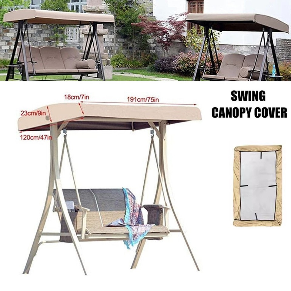 Outdoor Swing Canopy Replacement Top Cover, Universal Patio Swing ...